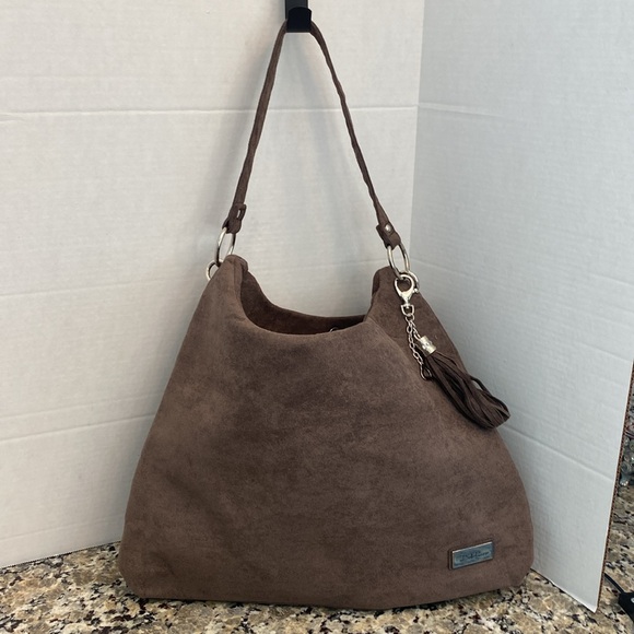 BellaRossa | Bags | Nwt Bella Russo Womens Brown Fabric Lined Hobo ...
